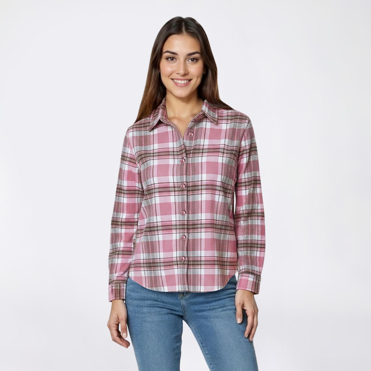 Click here for Womens Mountain Ridge Plaid Button Down Flannel -... prices